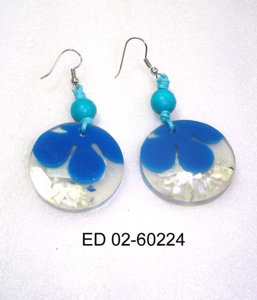 Modni uhani modri cvet